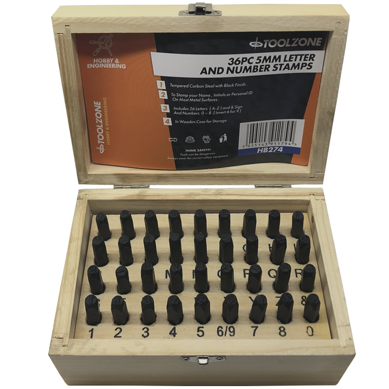 Letter & Number Stamp Set - 36pc Set - EKP Supplies - Precision Turned ...