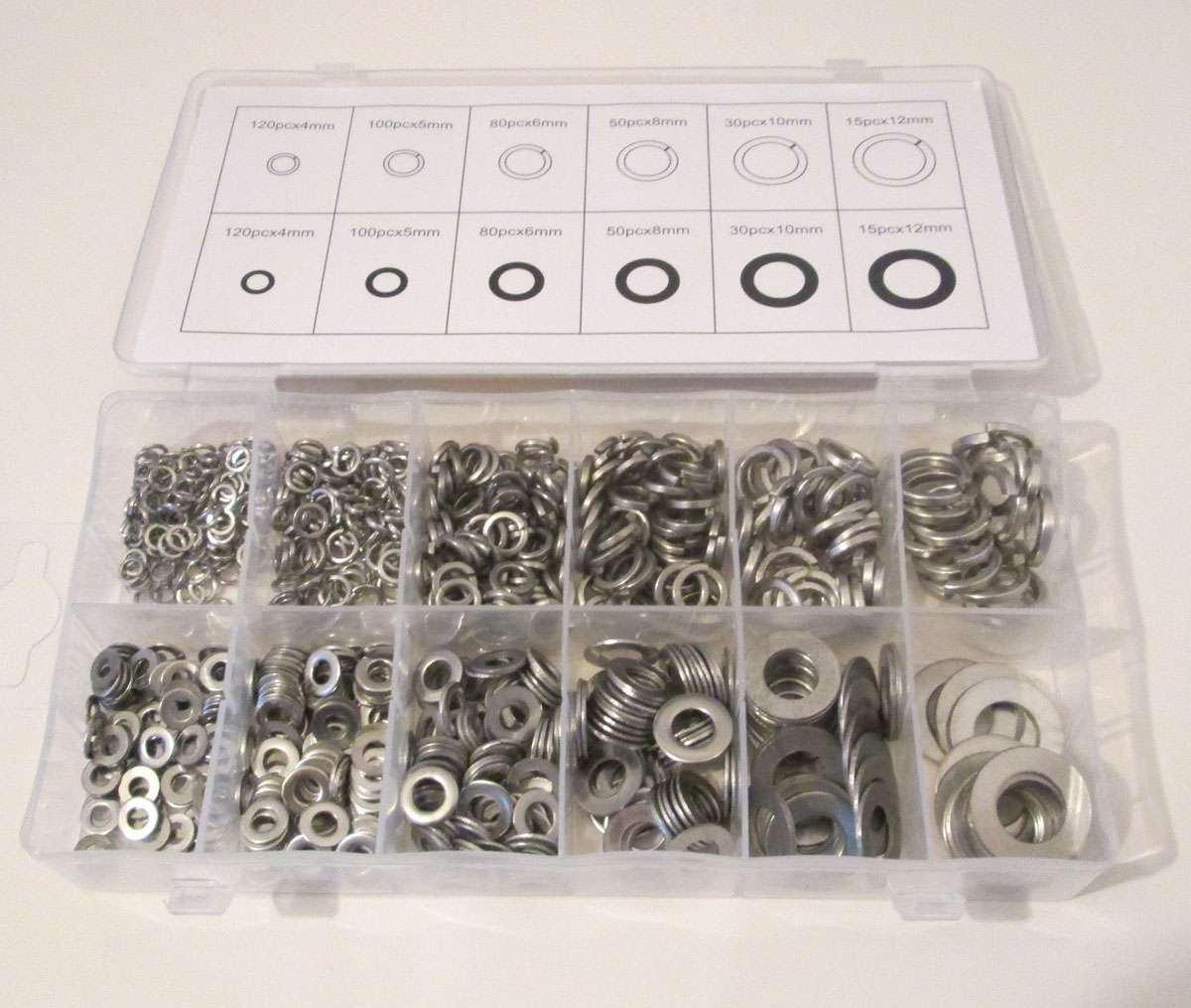 790 pc Stainless Steel Washer Assortment Box - EKP Supplies - Precision ...